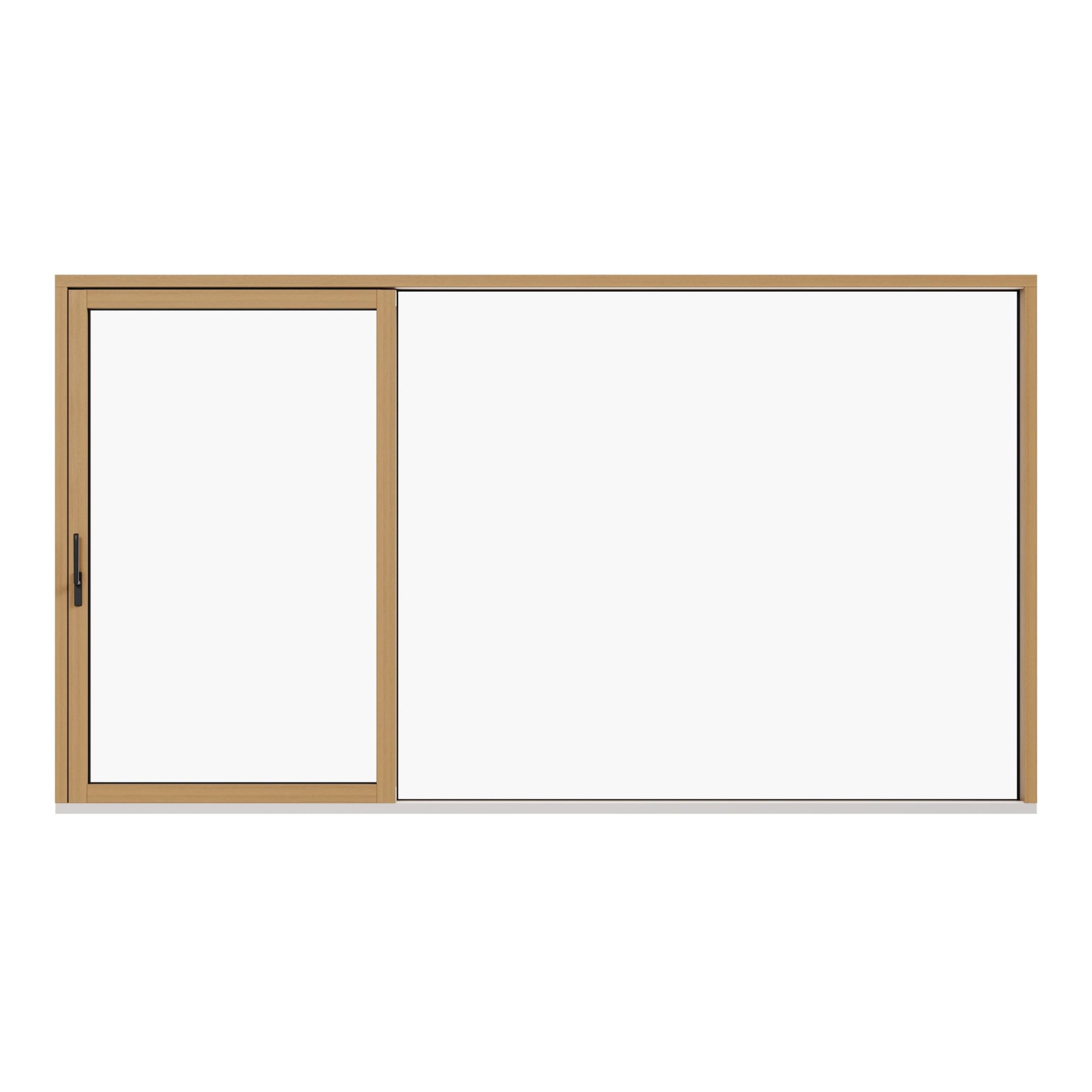 Vantage Modern Air 2 Panel Asymmetric Sliding Door | Ecovia