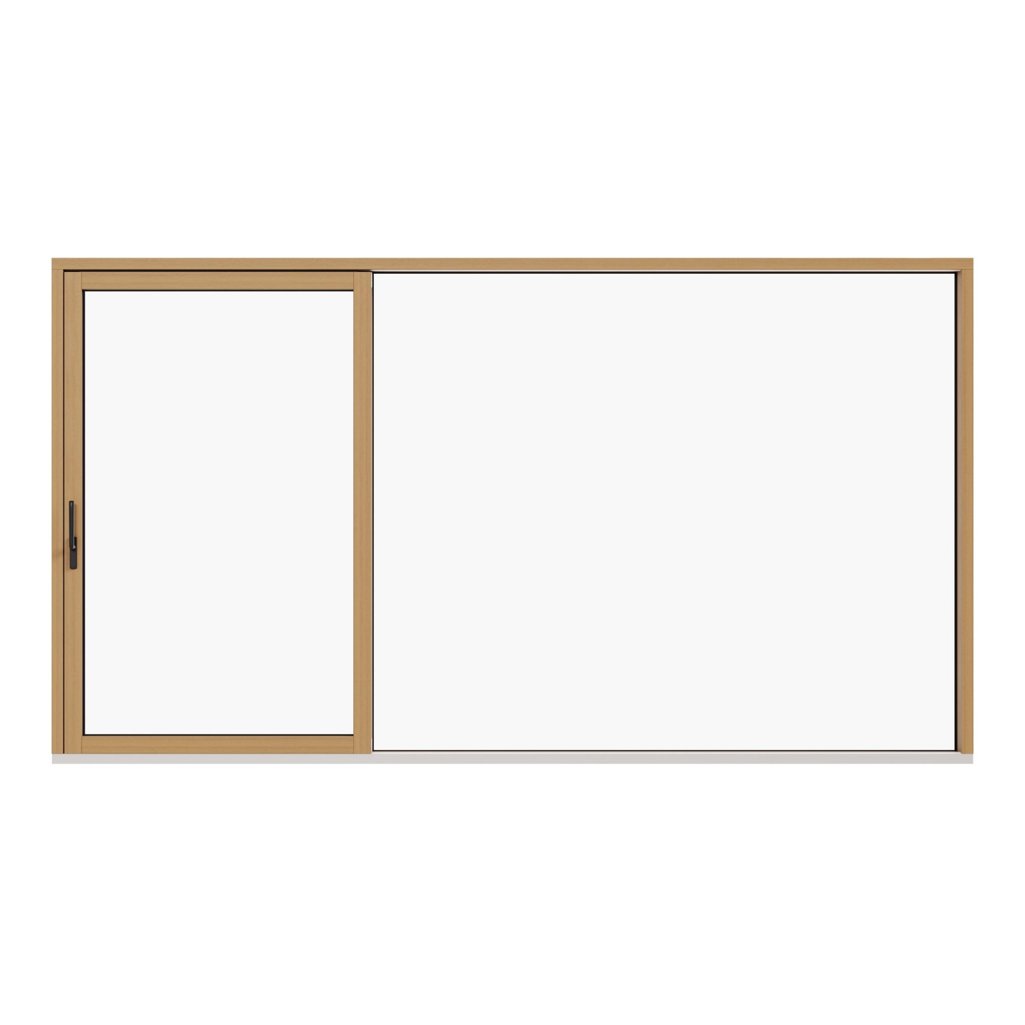 Vantage Modern Air 2 Panel Asymmetric Sliding Door | Ecovia