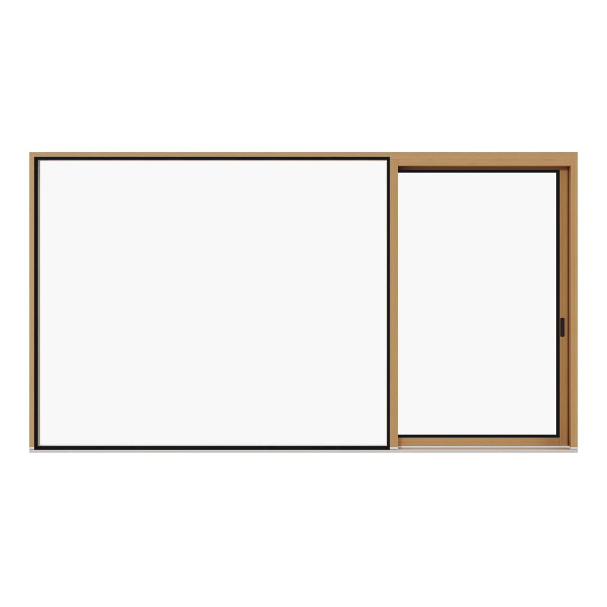 Vantage Modern Air 2 Panel Asymmetric Sliding Door | Ecovia