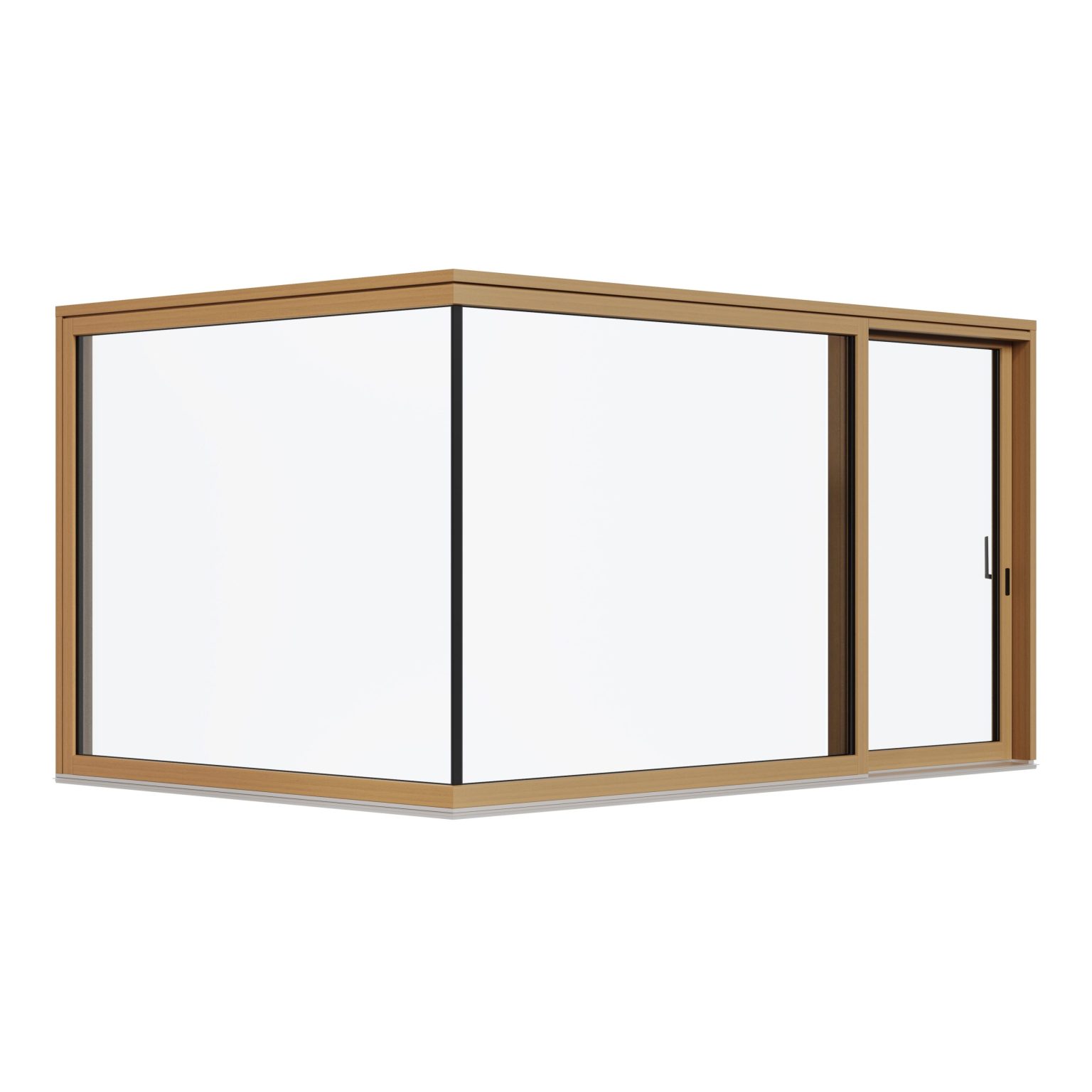 Vantage Classic 2 Panel Asymmetric Sliding Door With Glazed Corner | Ecovia
